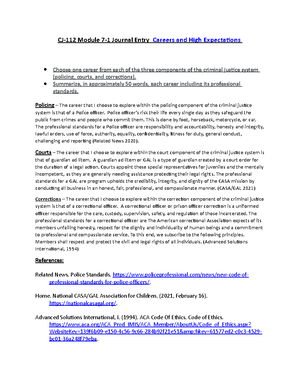 CJ112 6-2 Module Six Assignment Juvenile Justice - CJ 112 Module Six Assignment Template ...