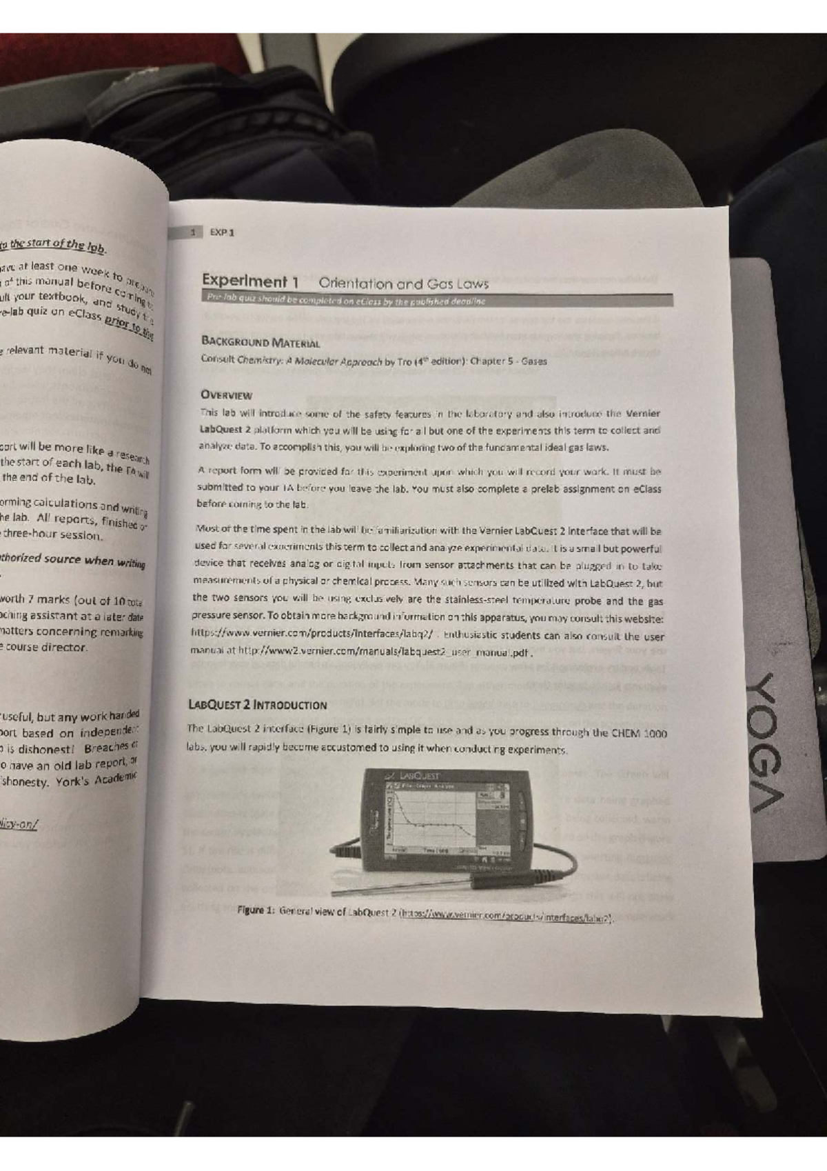 Chem 1000 Lab 1 - Orientation and Gas Laws Manual - Studocu