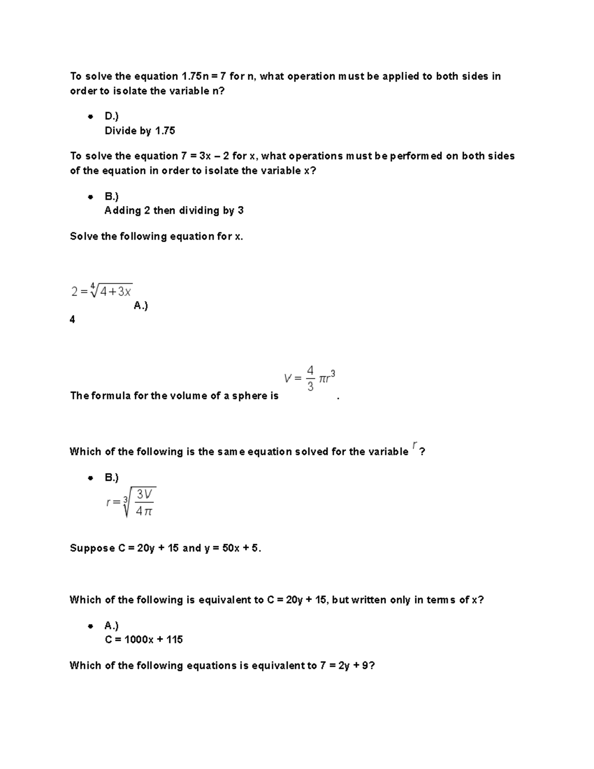 Sophia College Algebra Unit 2 Challenge 2 Solutions And Tips Studocu