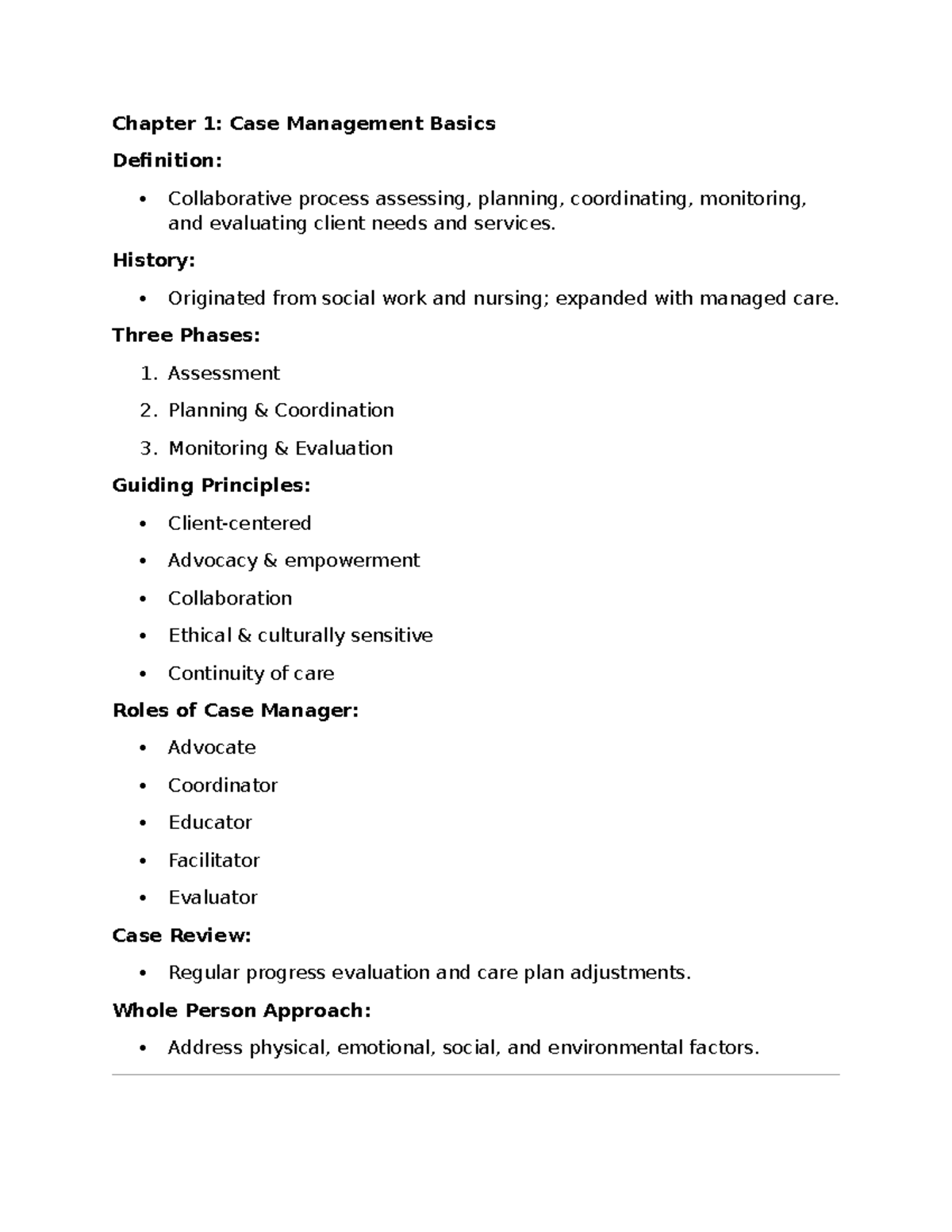 Comprehensive Guide to Case Management Principles & Practices - Studocu