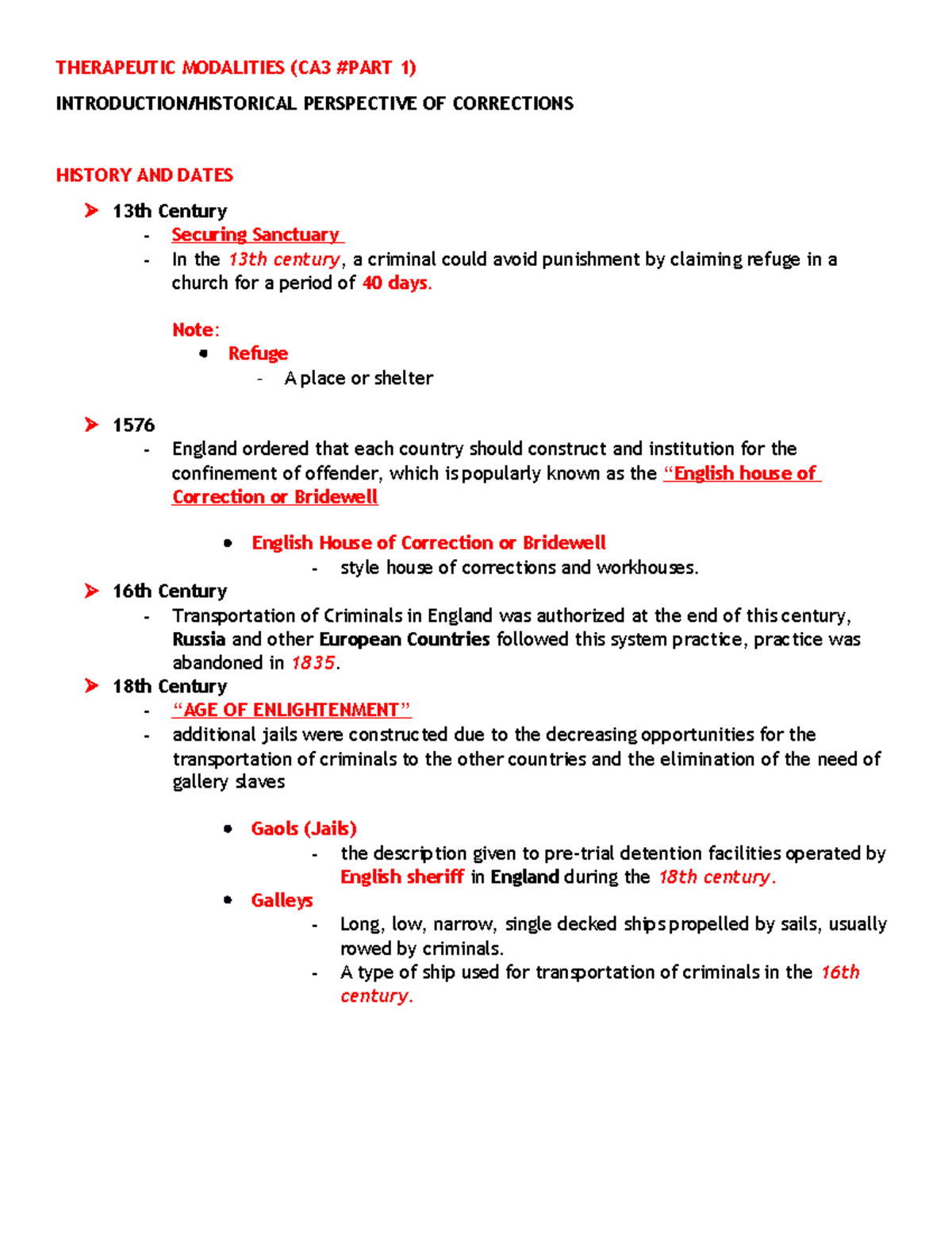 CA3 - Therapeutic Modalities: Historical Perspectives & Treatment Methods - Studocu