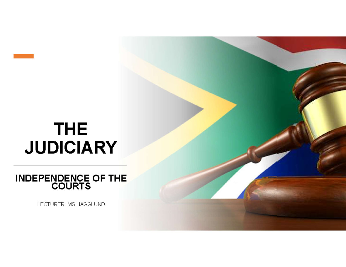 Judiciary Independence: Role of the Constitutional Court - Lecture ...