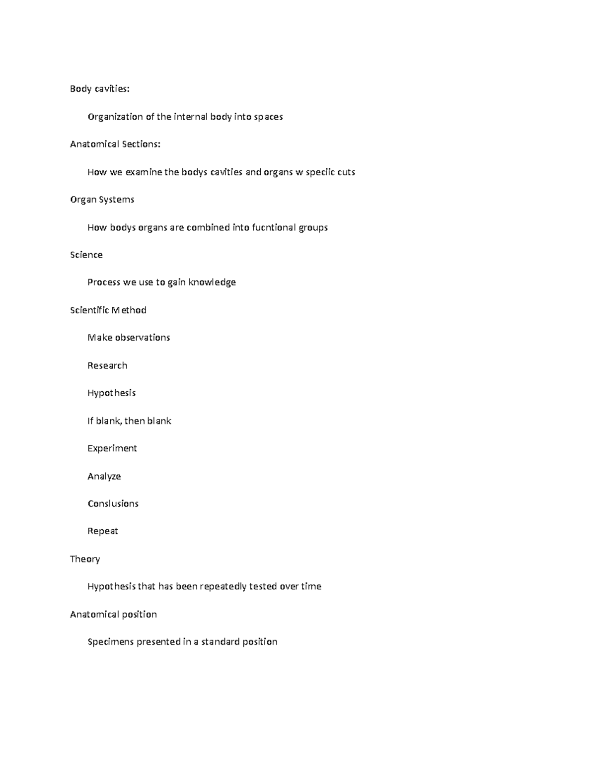 Anatomical Terminology & Body Organization Overview: A Study Guide ...