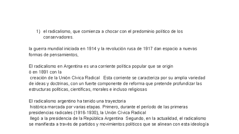 Trabajo Práctico 2: El Radicalismo y sus Implicaciones en Argentina ...