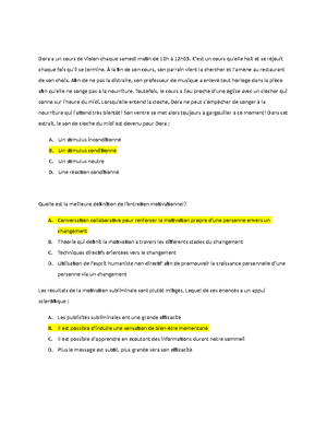 Motivation et émotions - COURS 1 MOTIVATION Implique les processus qui ...