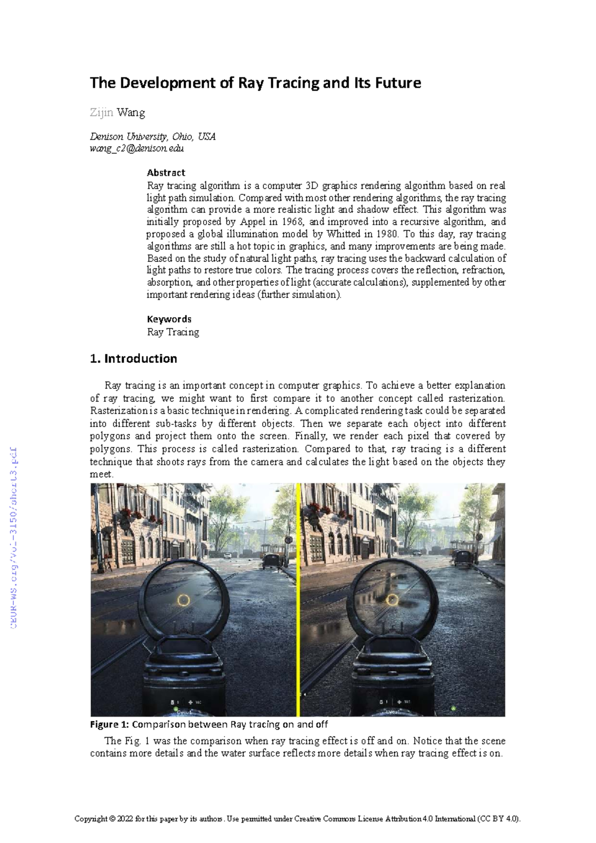 Ray Tracing Development and Future Prospects - CS 101 - Studocu