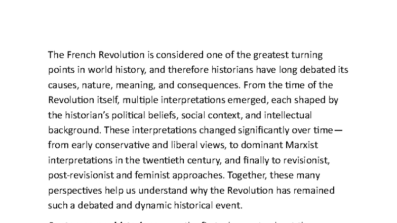 The French Revolution is considered one of the greatest turning points ...