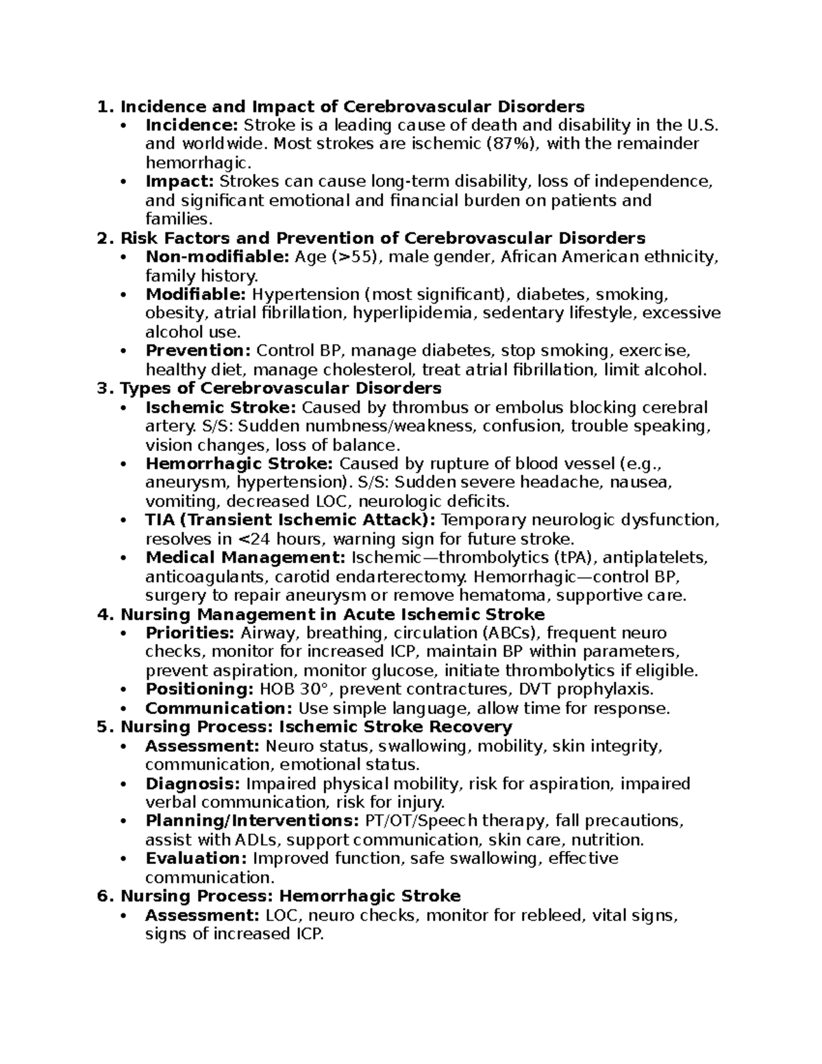 Neuro SG: Incidence, Risk Factors, and Management of Stroke and ...