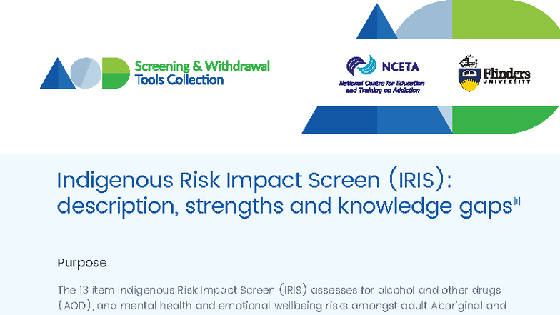 Indigenous Risk Impact Screen (IRIS) Overview and Insights - Studocu