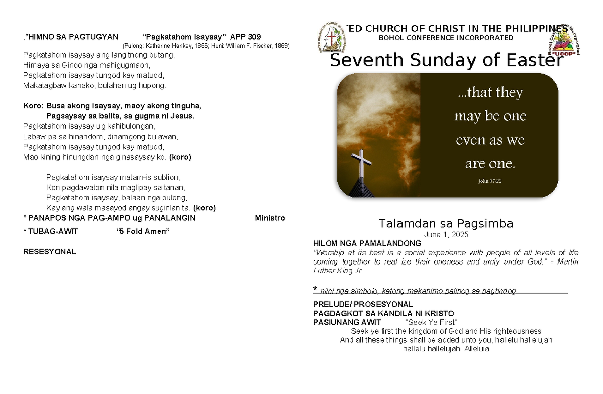 SA PAGDAYEG APP 7: Talamdan sa Pagsimba - June 1, 2025 - Studocu