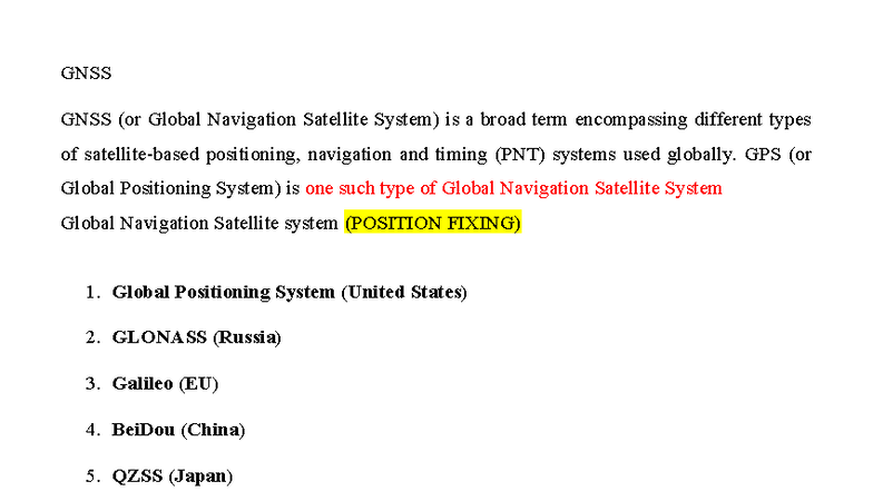 GNSS Equipment Overview for Bridge Applications - Studocu