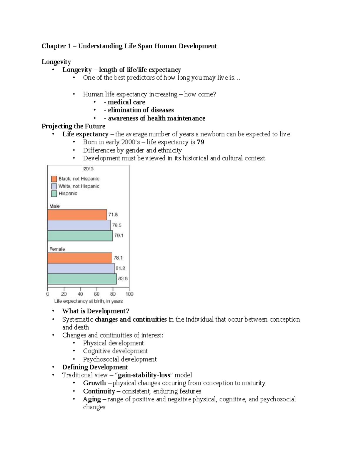 DEP2004 Chapter 1: Understanding Life Span Human Development - Studocu