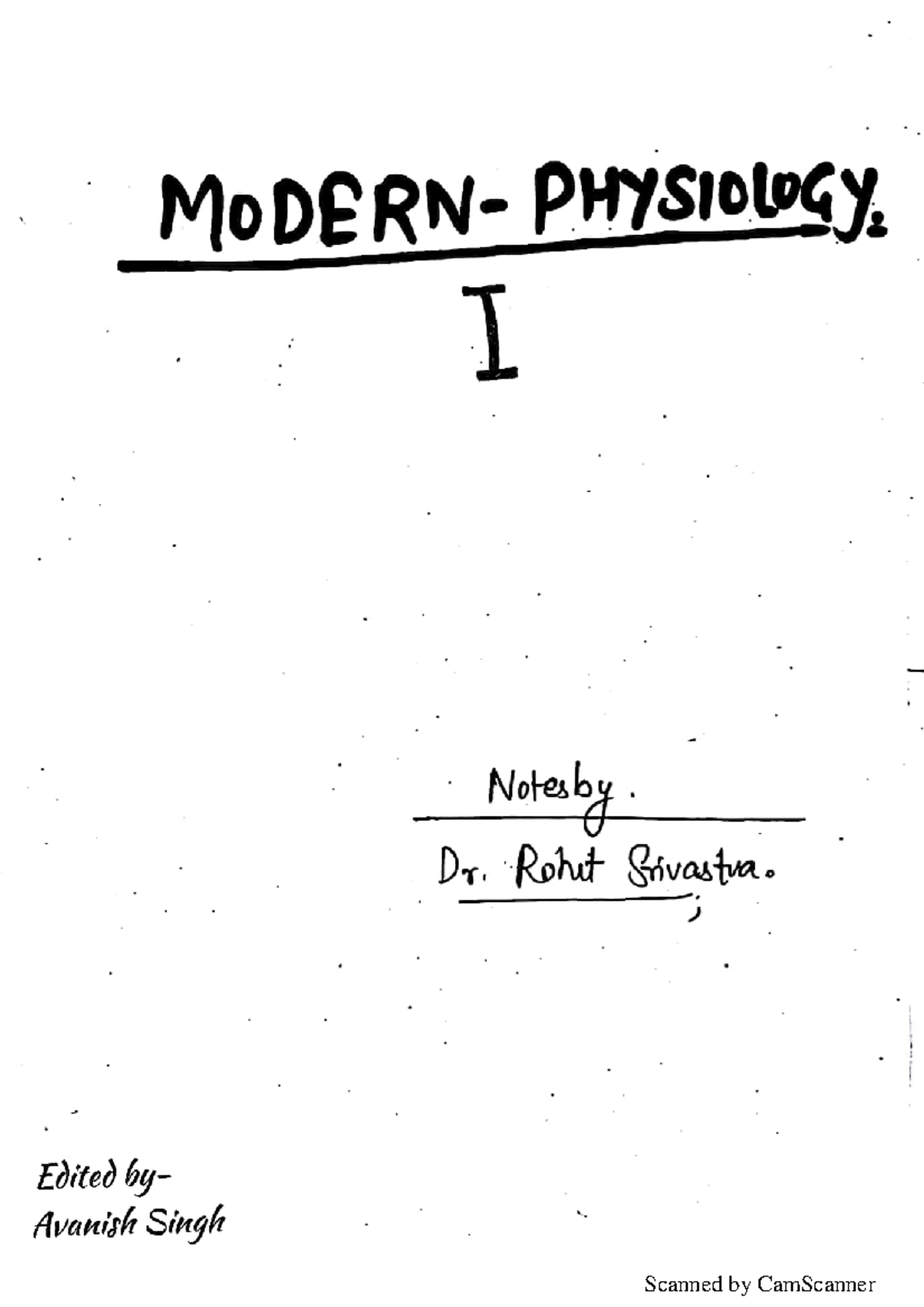 PHYSIOLOGY I Handwritten Notes on Homeostasis & Respiratory System ...