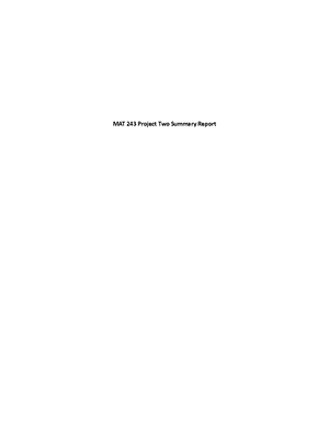 Module five problem set - MAT 303 Module Five Problem Set Report ...
