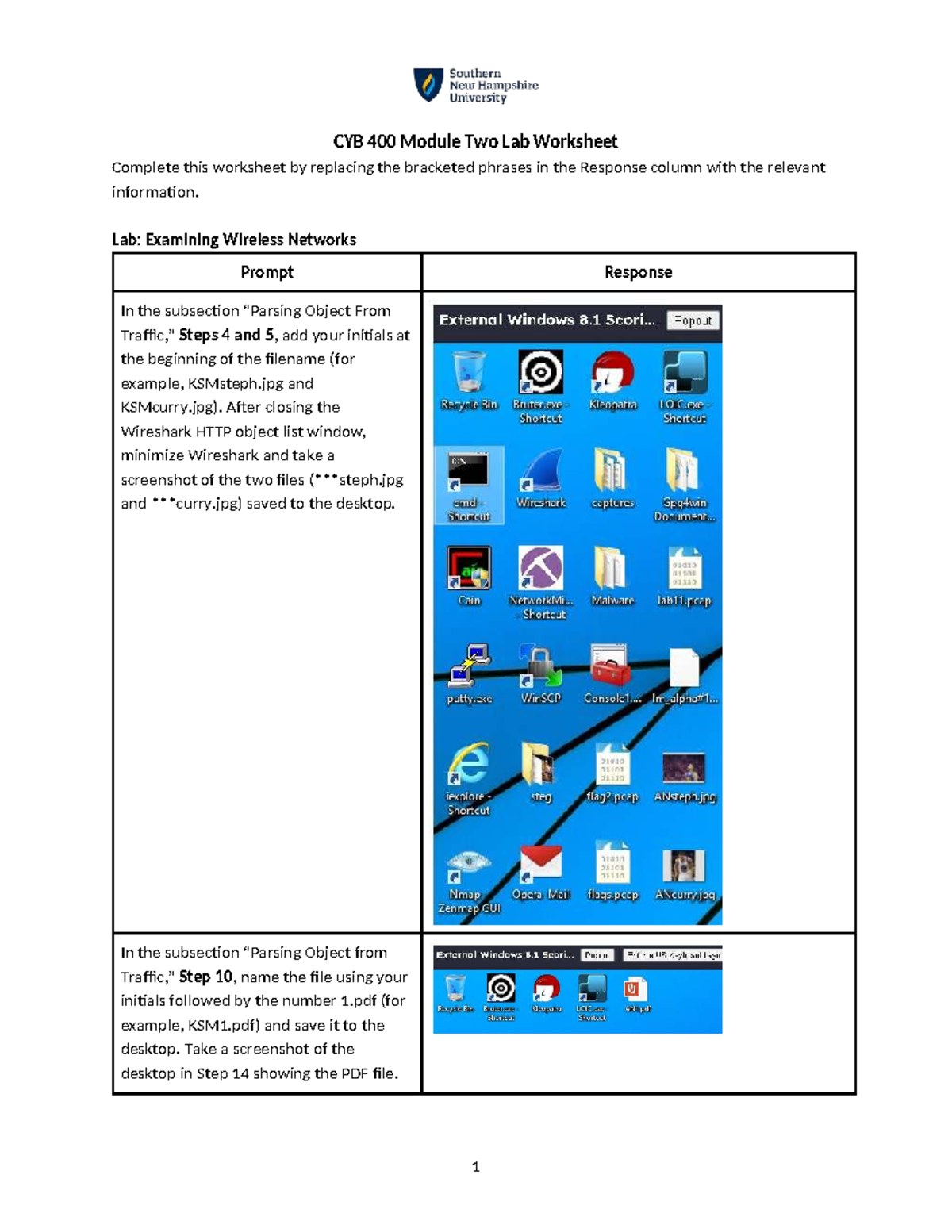 CYB 400 Module Two Lab Worksheet: Analyzing Network Protocols and - Studocu