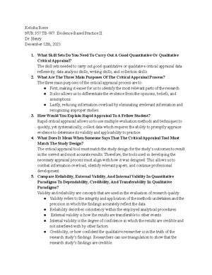 ABG Scenarios - In the emergency department, a patient arrives with a ...