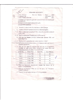 BCA 4th sem 2023 question paper - Tribhuvan University O Faculty of ...