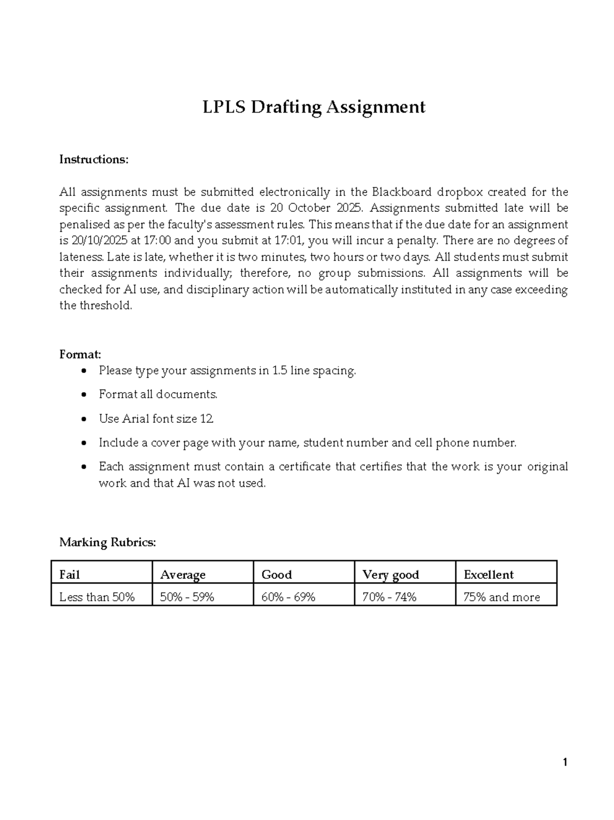 LPLS Drafting Assignment: Plea and Counterclaim Instructions - Studocu