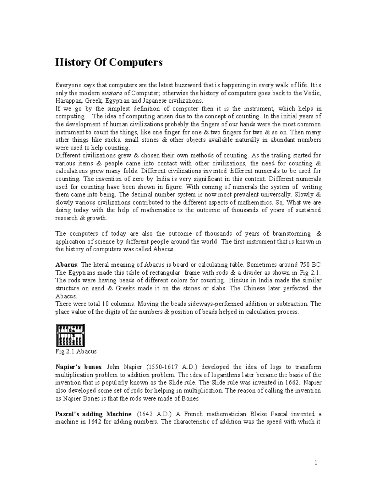History of Computers - Assignment Overview and Key Developments - Studocu