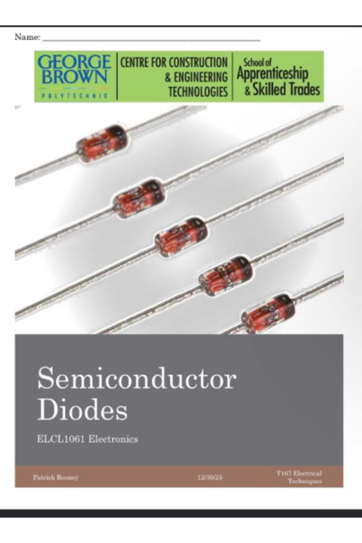Title: ELCL1061 Lab Report: Diode Characteristic Curves and Analysis ...