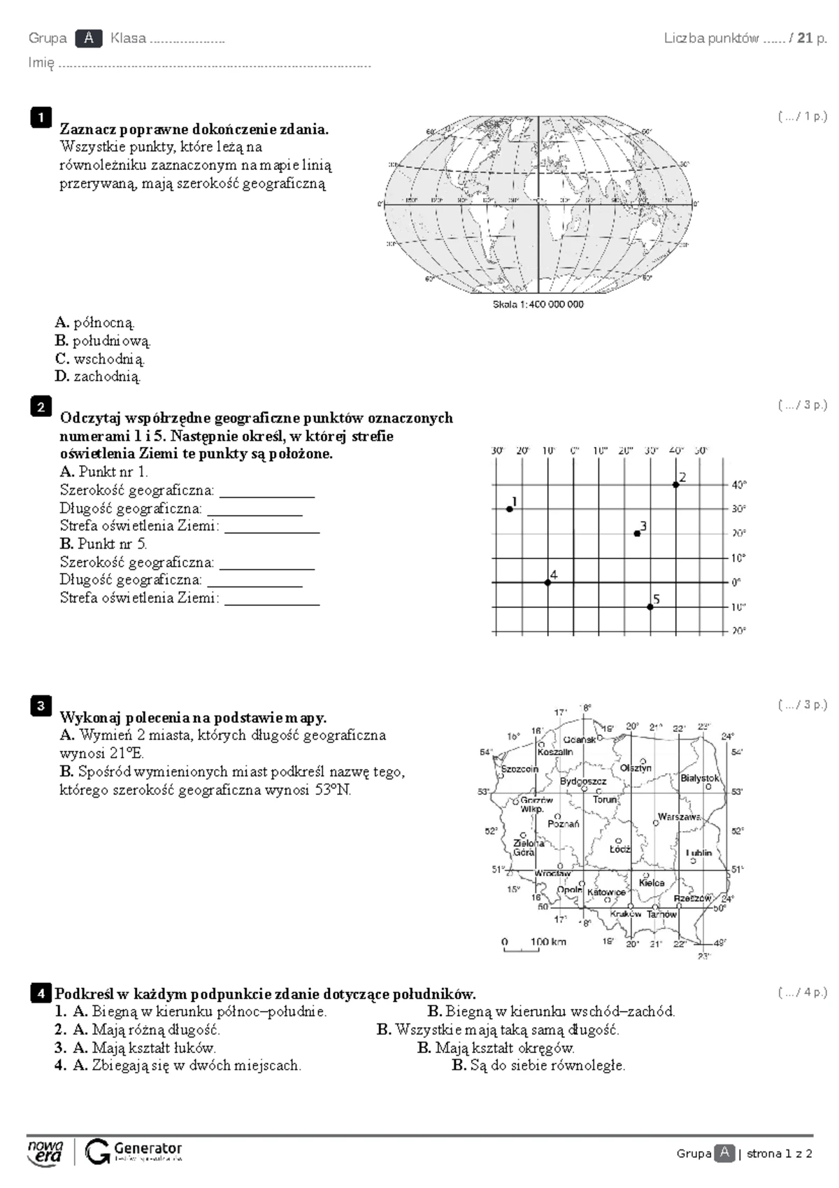 Przyr 4 - Powtórzenie: Tajemnice Życia w Wodzie i na Lądzie - Studocu