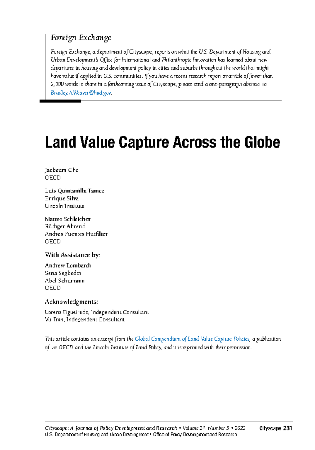 Land Value Capture Policies: Insights from Global Practices (Ch9) - Studocu