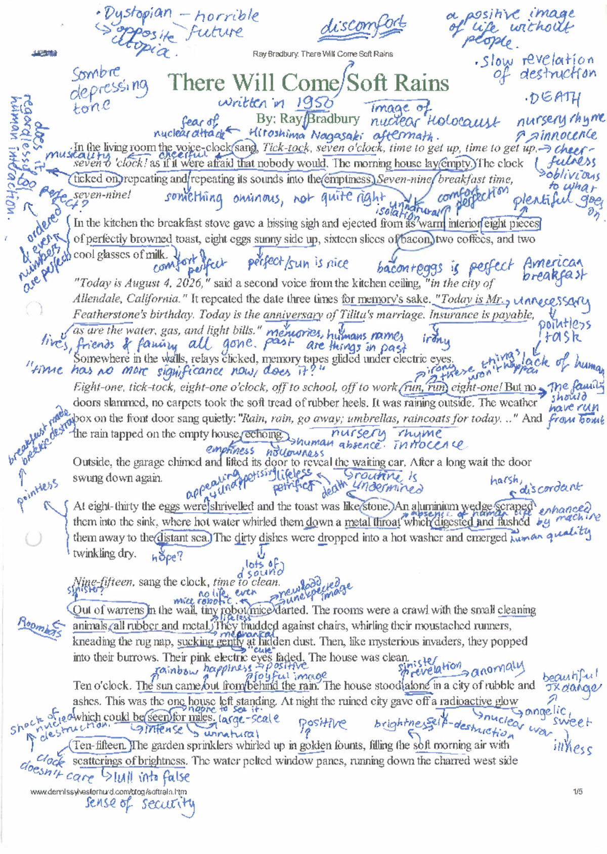 Ray Bradbury – There Will Come Soft Rains - 'V~fia - horrt -'··s~~&d ...