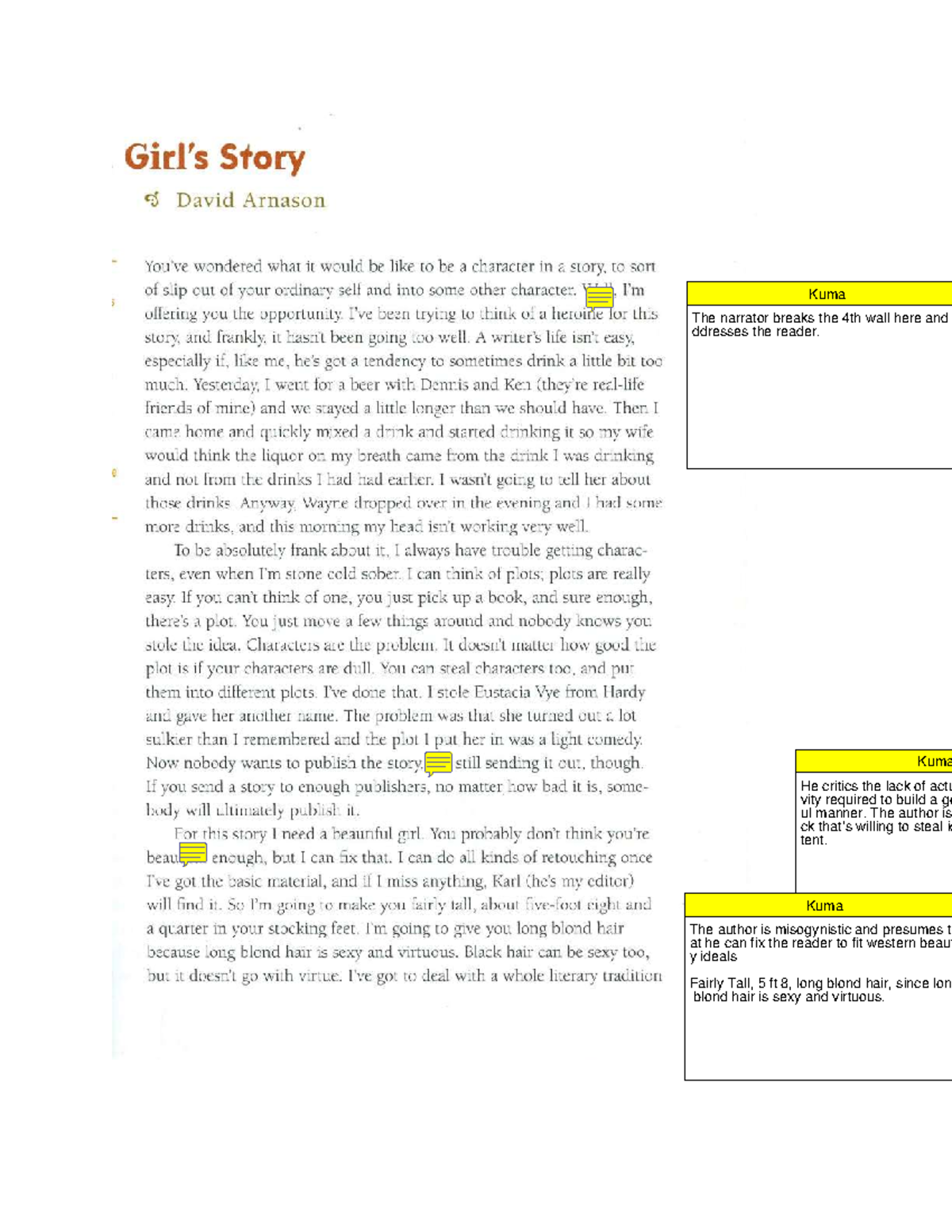 A Girl's Story: An Analysis of Themes in English Literature - Studocu