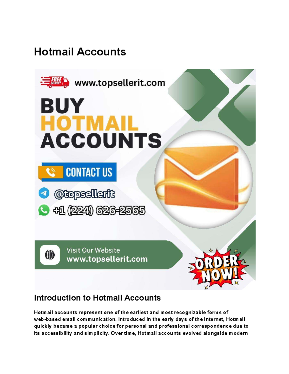 Introduction to Hotmail Accounts: History, Features & Best Practices ...