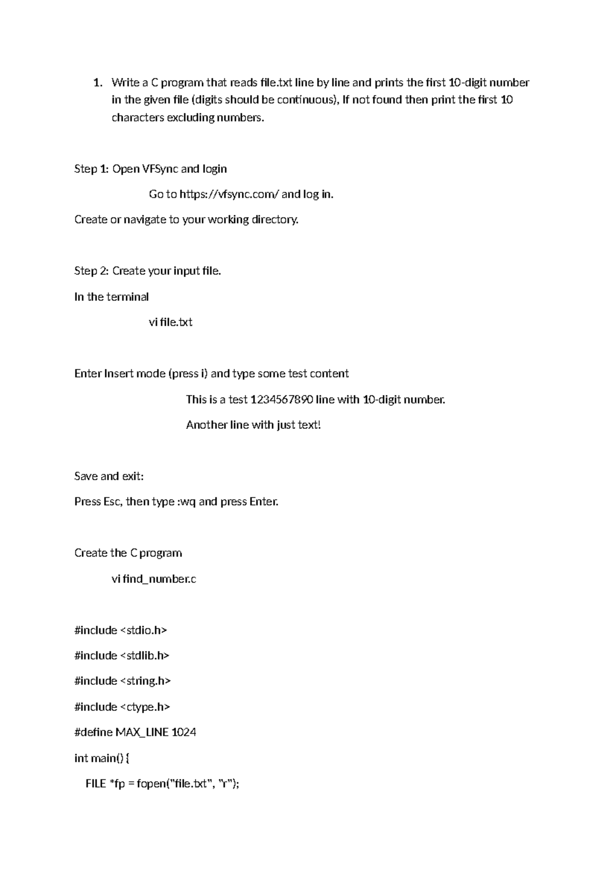 WEEK2 1 C Program: Read File & Extract First Number or Text - Studocu