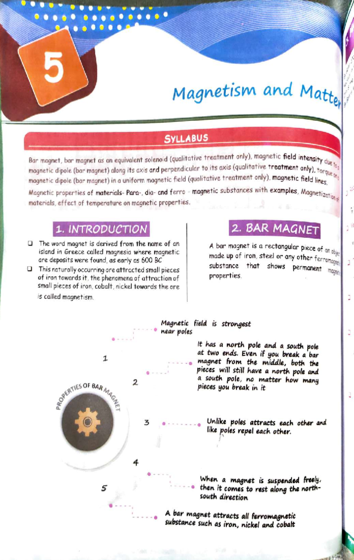 Magnetism and Matter Syllabus (Course Code: 5) - Key Concepts and ...