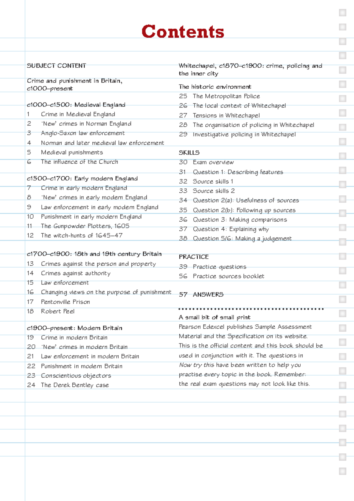 Edexcel GCSE (9-1) History: Crime and Punishment Revision Guide - Studocu