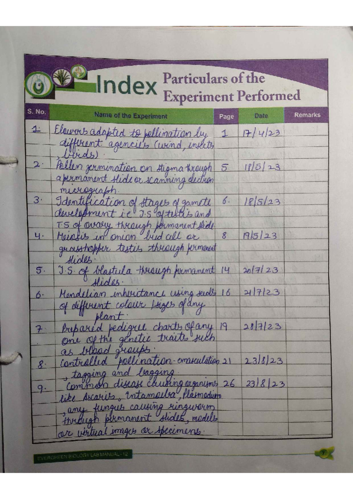 Evergreen Biology Lab Manual: Experiments on Plant Pollination and ...