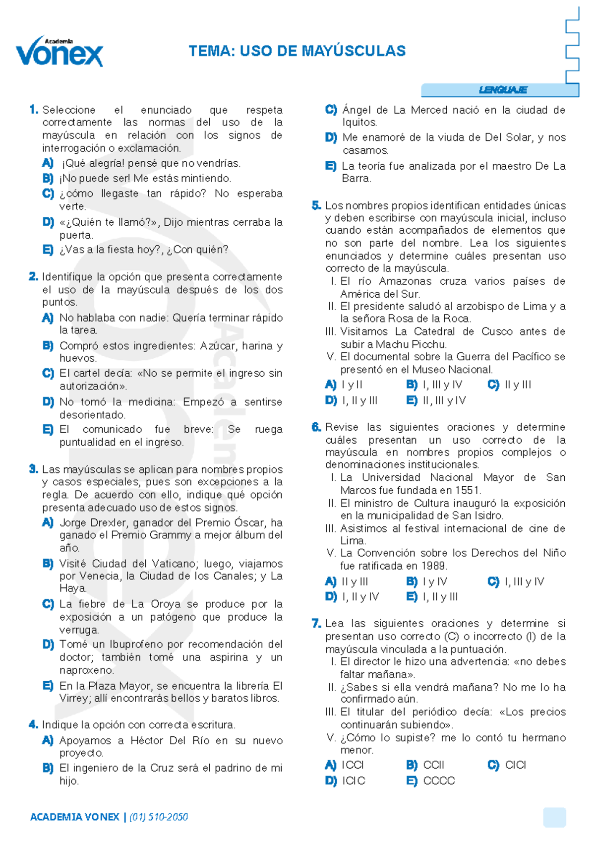 Uso de Mayúsculas y Minúsculas: Claves y Ejercicios (Lenguaje 01) - Studocu