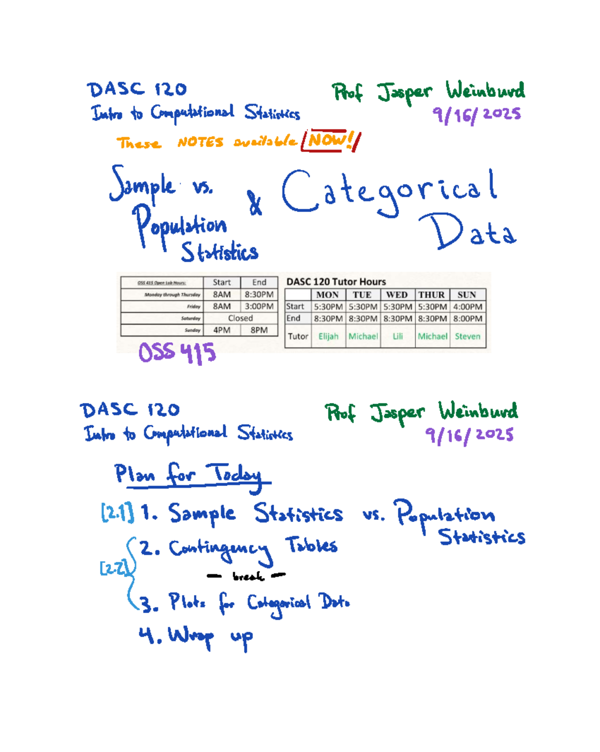 DASC 120 Final Exam Notes: Intro to Computational Statistics - Studocu
