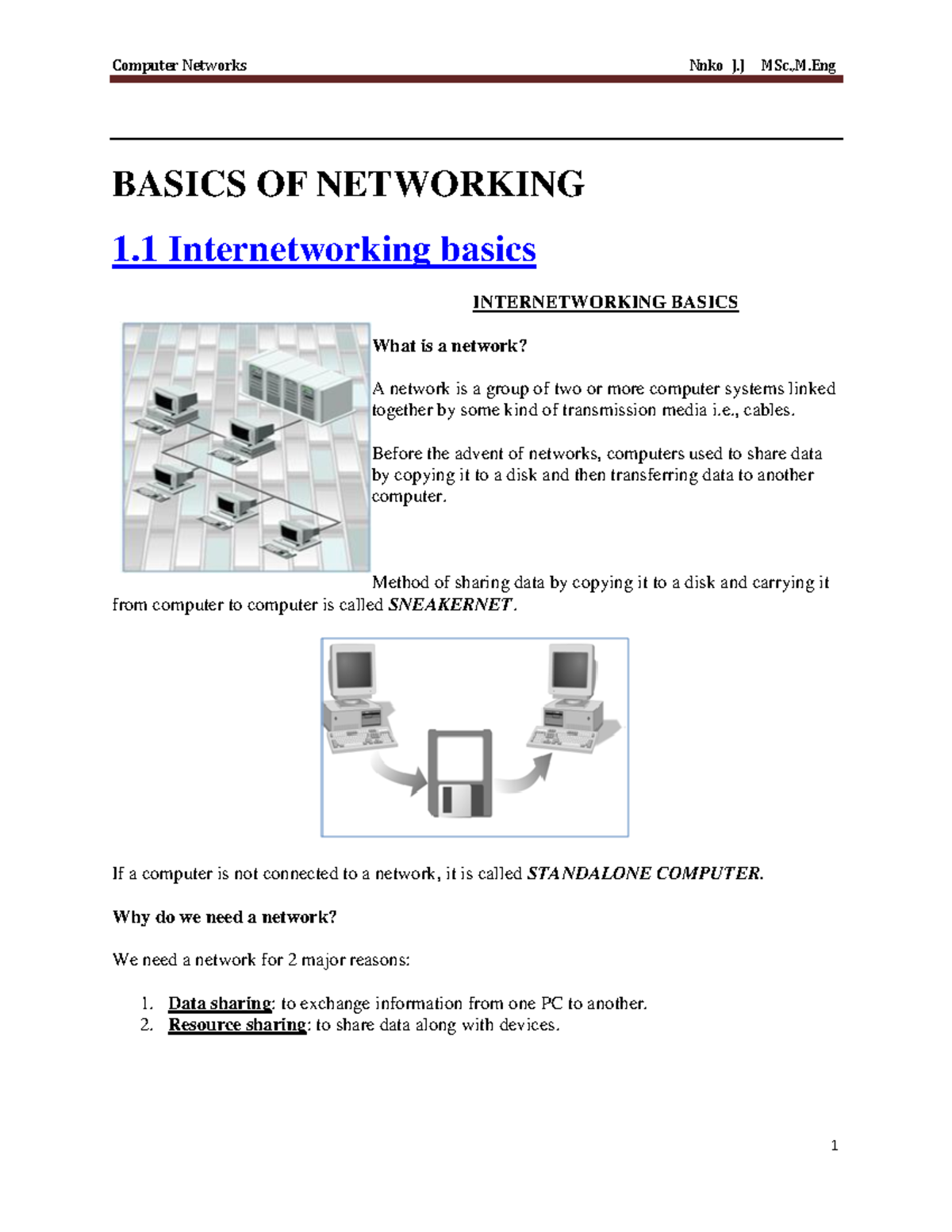 Basics of Networking - Lecture Notes - Studocu