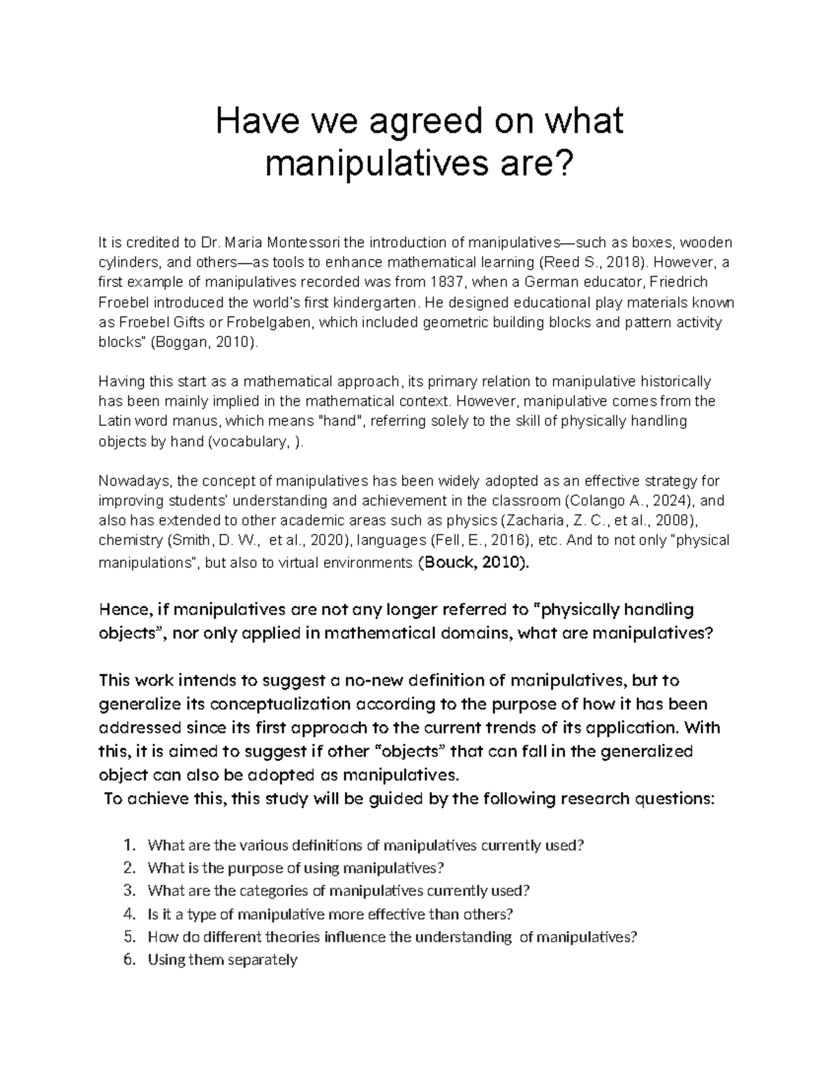 Understanding Manipulatives: Definitions and Applications in Education ...