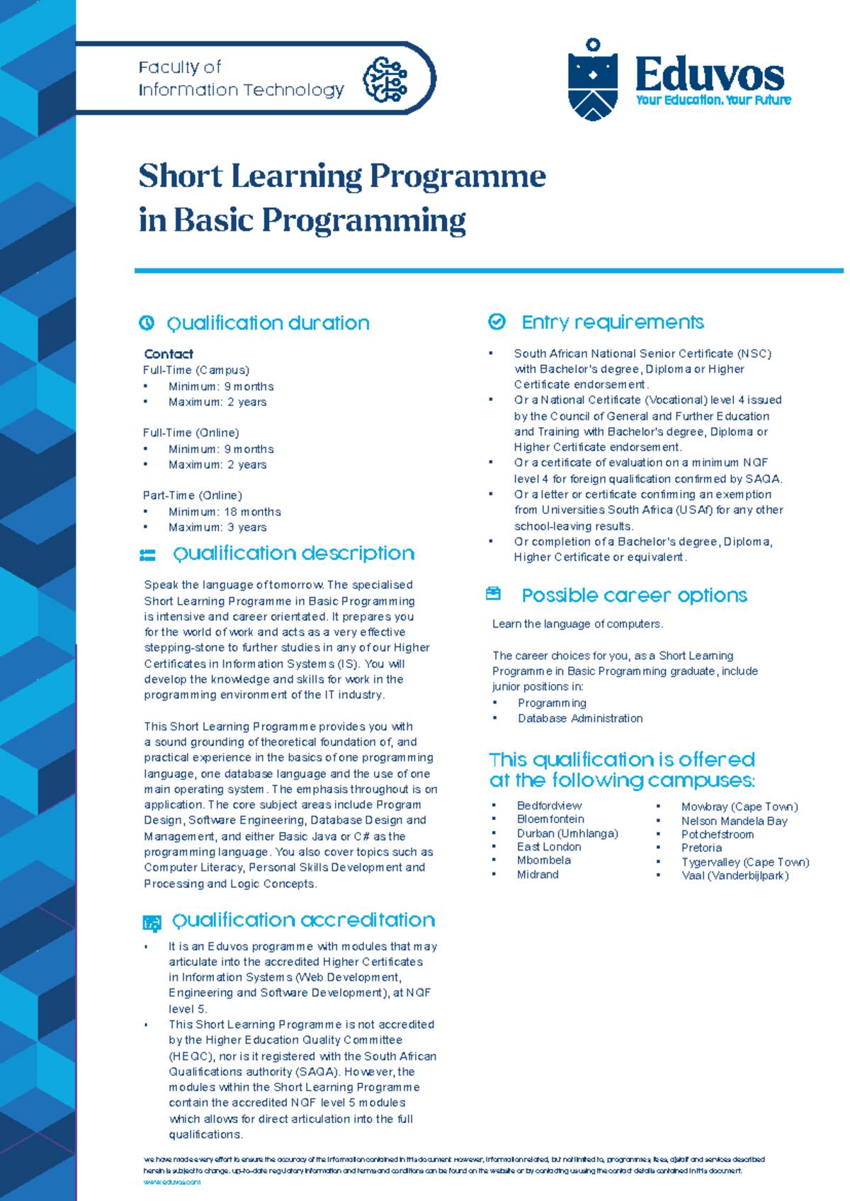 2026 Short Learning Programme in Basic Programming Overview - Studocu