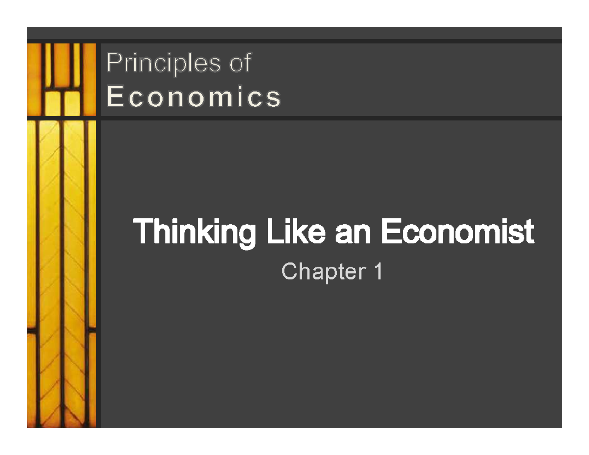 Chapter 01 - Economics: Choices, Scarcity, and Decision Making - Studocu