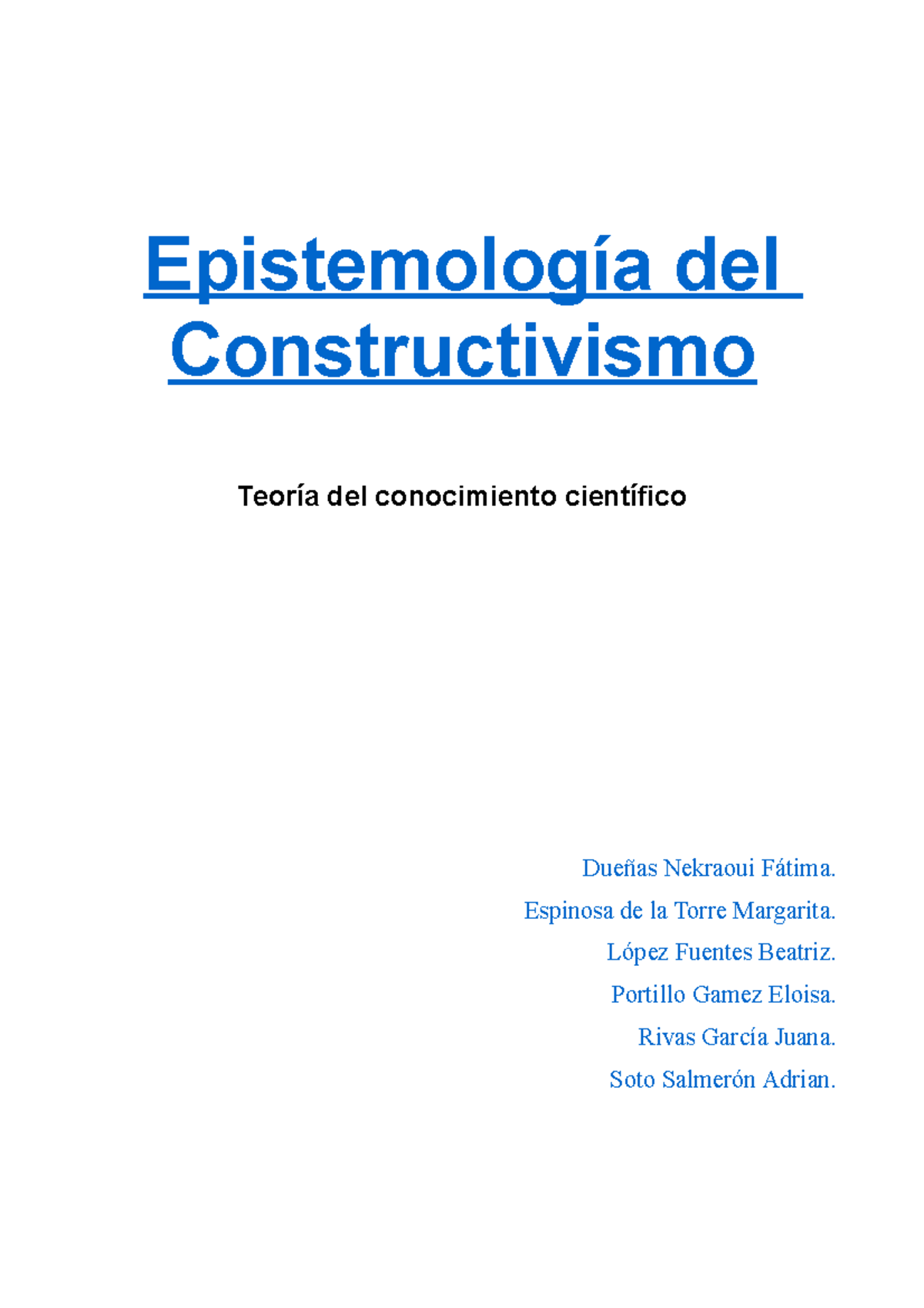 Epistemología del Constructivismo: Un Análisis Crítico y Educativo ...