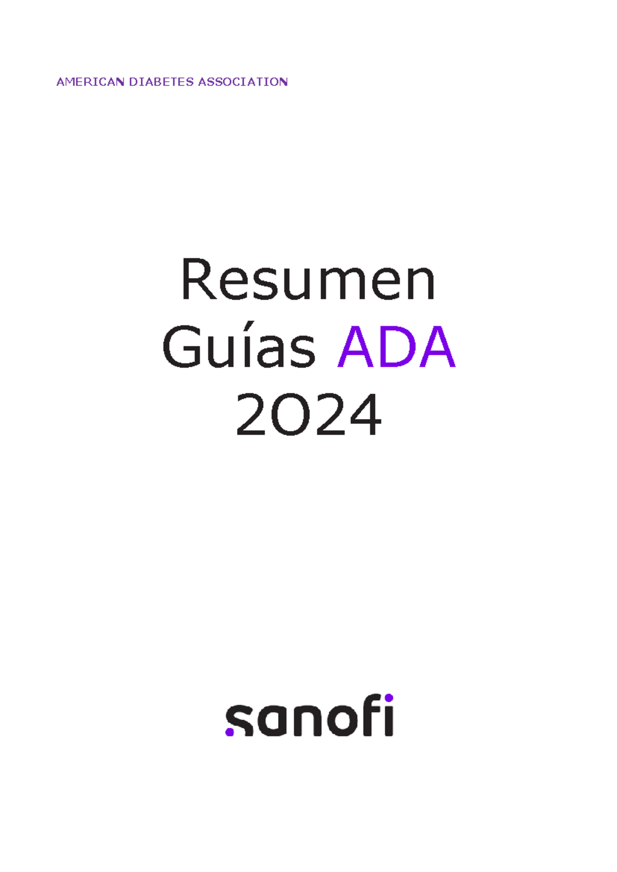 Resumen de las Guías ADA 2024: Cambios y Recomendaciones Clave - Studocu
