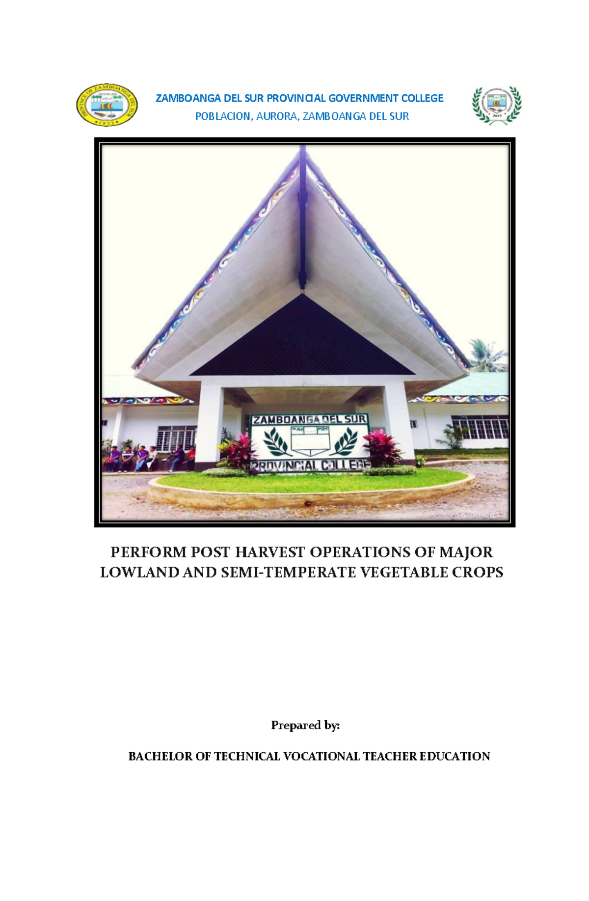 Post-Harvest Operations on Major Lowland & Semi-Temperate Veggies - Studocu