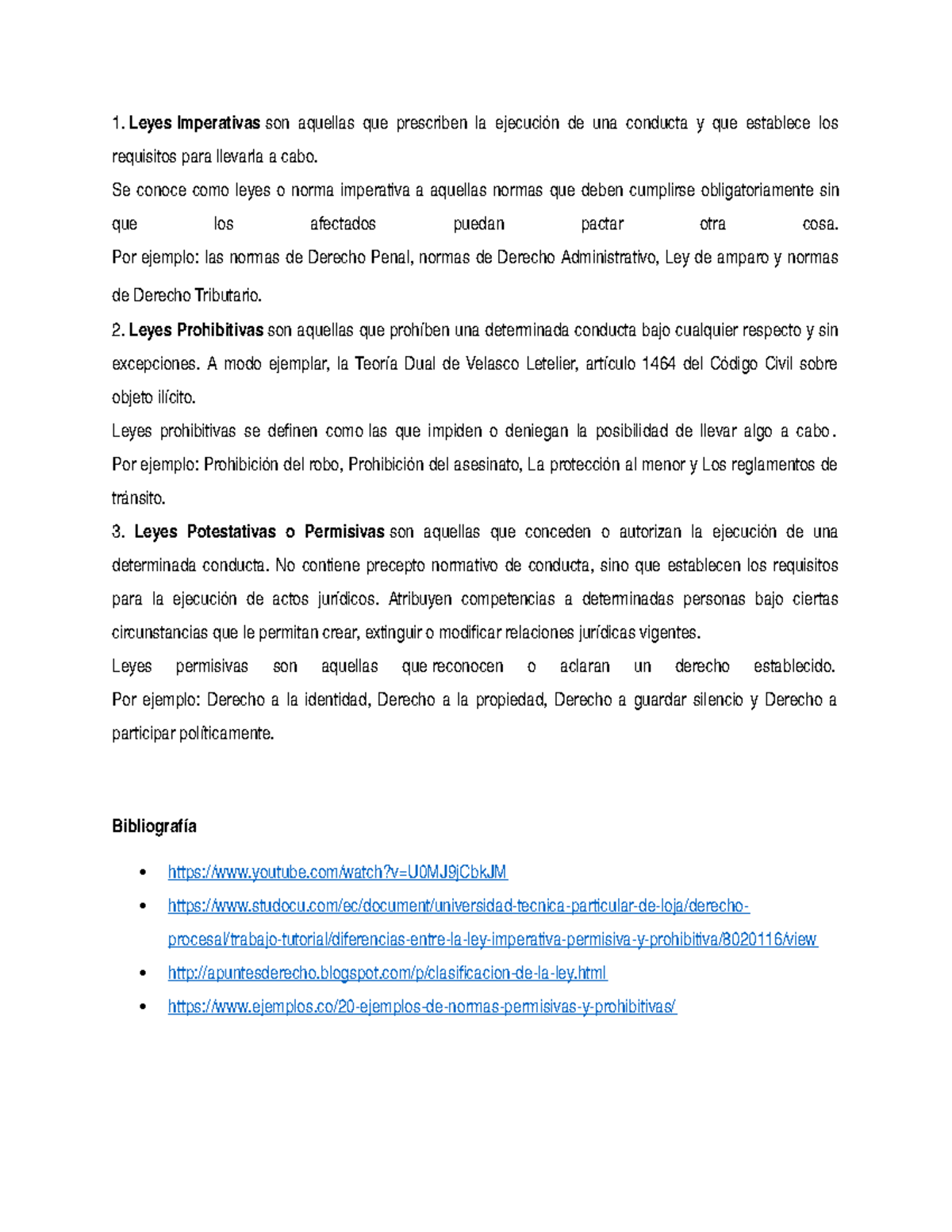 Derecho civil diferencia entre ley imperativa, prohibitiva y permisiva ...