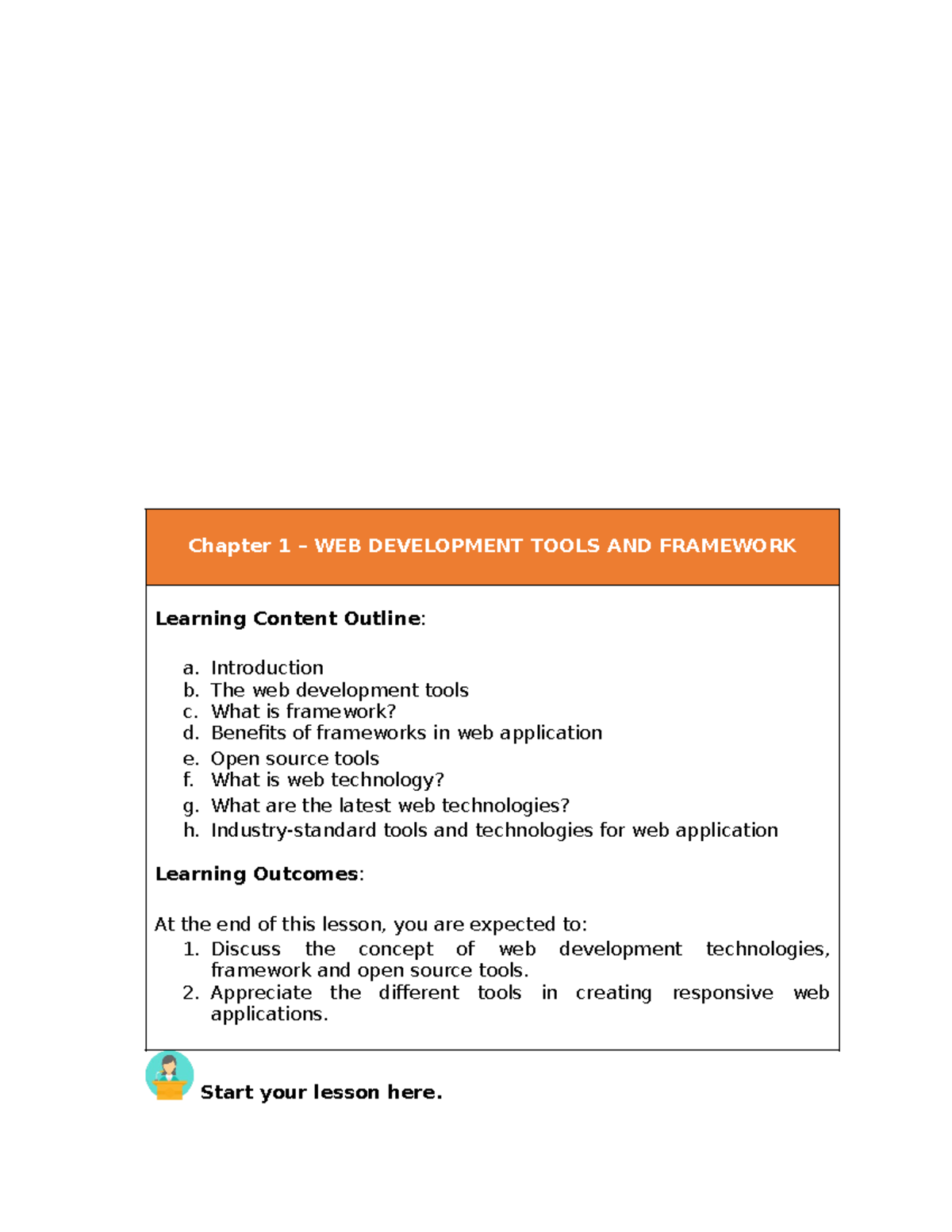 Chapter 1 - Overview of Web Development Tools and Frameworks - Studocu