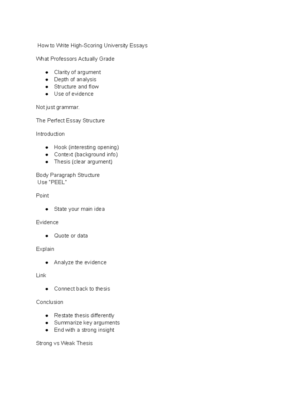 How to Write High-Scoring University Essays: Key Strategies - Studocu