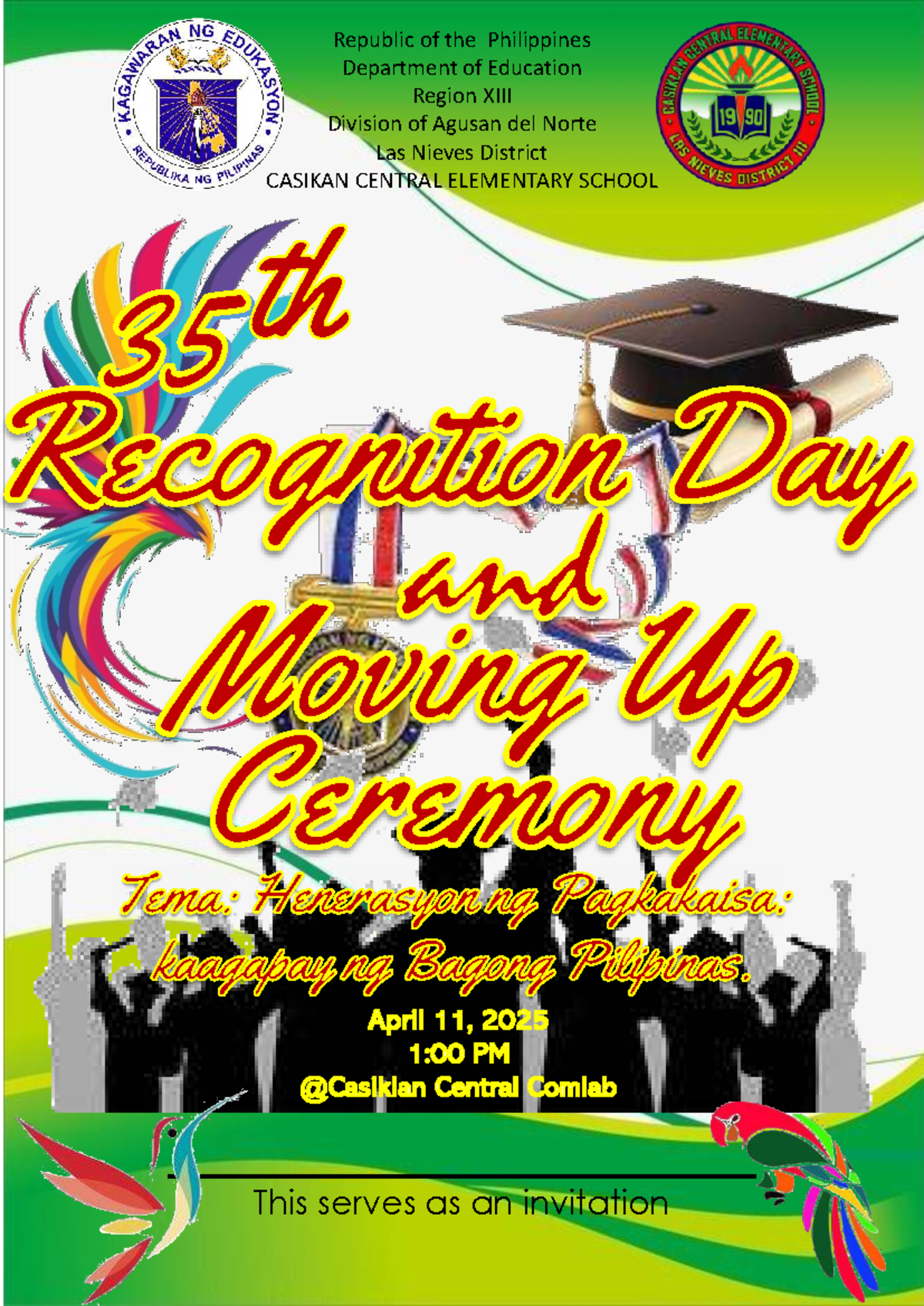 Recognition Day Program for Grade 1-6 Pupils at Casikan Central School ...