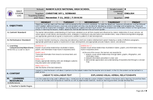 Matatag-Curriculum-Lesson-Plan - gMATATAG K TO 10 Curriculum DAILY ...