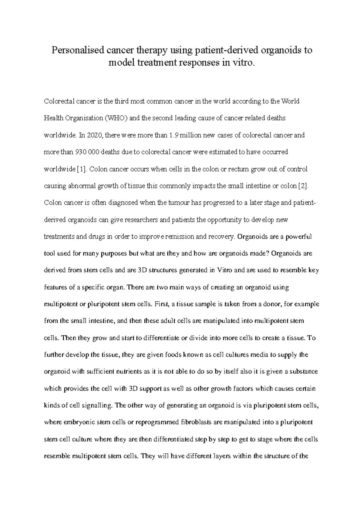 The Brilliant Club Final assignment - Adikat O - Personalised cancer ...