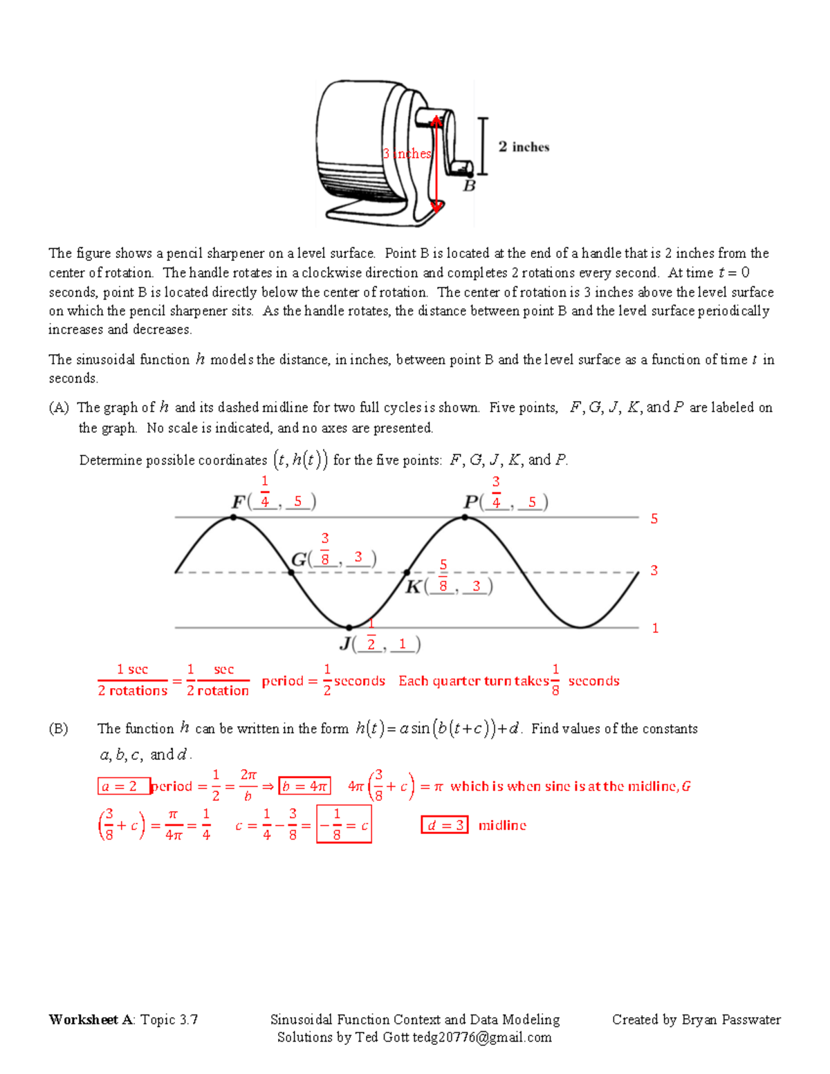 AP Precalc FRQ 3 Practice Key: Sinusoidal Functions & Modeling - Studocu