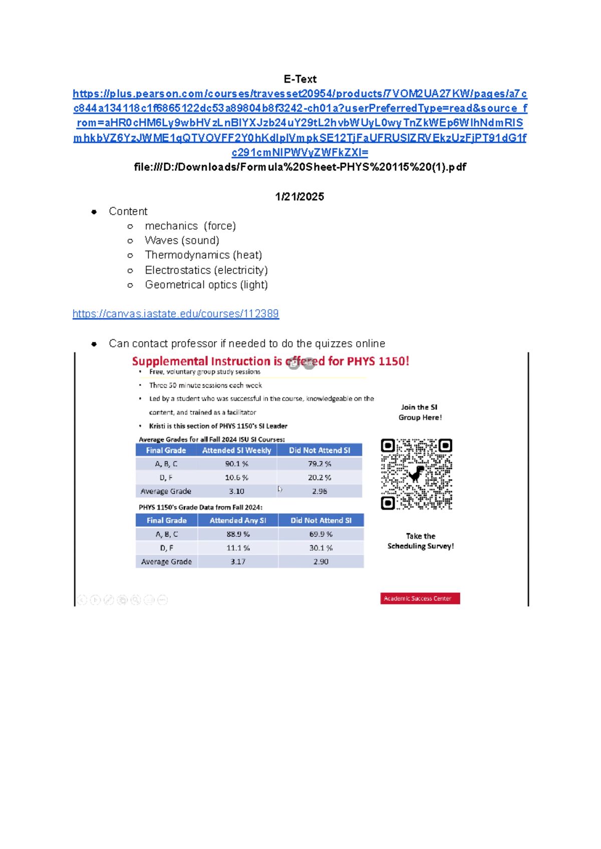 Physics 115 Lecture Notes: Energy, Work, and Mechanics - E-Text - Studocu